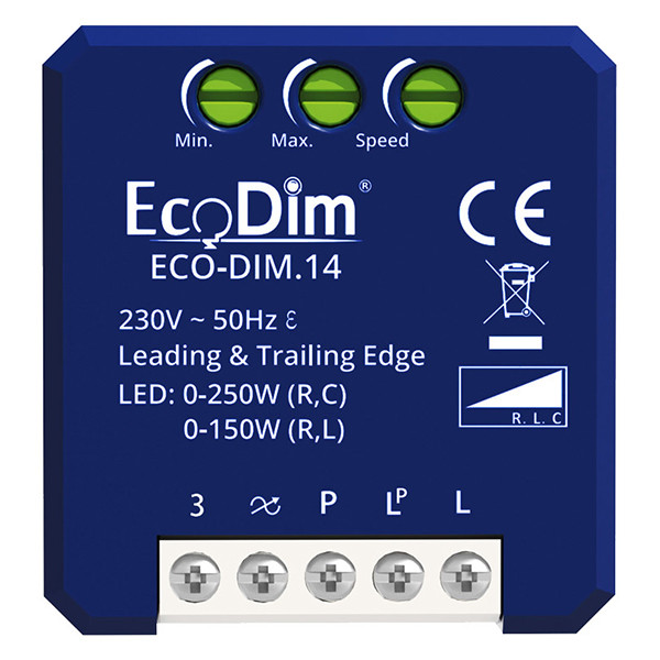 Led dimmer module 0-250W | Fase aan- en afsnijding (RLC) | EcoDim DIM ...
