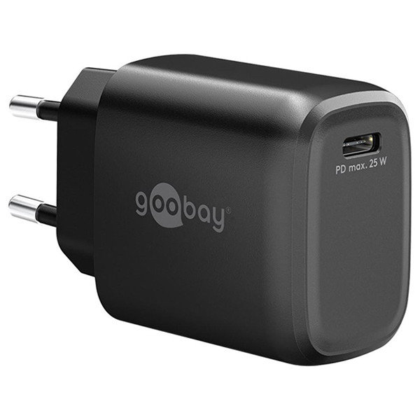 USB-C snellader | 1 poort | 25W | GaN | Power Delivery | Zwart Goobay ...