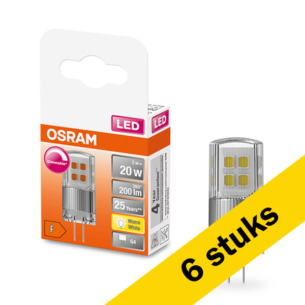 Aanbieding: 6x Osram G4 LED capsule | SMD | Helder | 2700K | Dimbaar ...