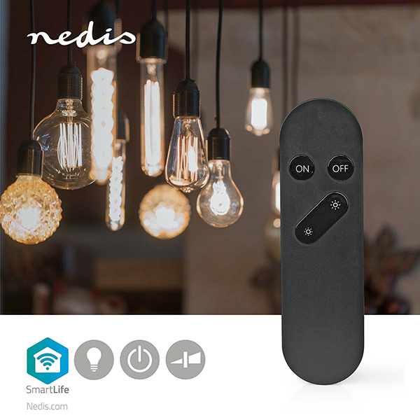 Nedis Smart afstandsbediening | 4 knoppen | Wi-Fi | Zwart Nedis 123led.nl