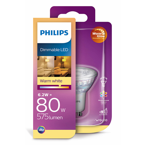 ⋙ Philips Warmglow Gu10 Led Spot Dimbaar Kopen 123led Nl